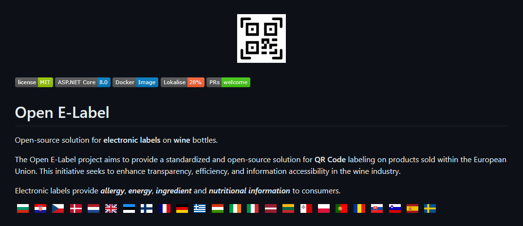 Open E-Label - GitHub project