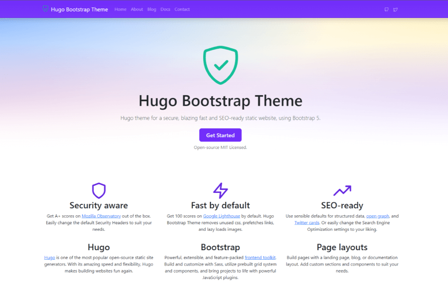 Hugo Bootstrap Theme alpha